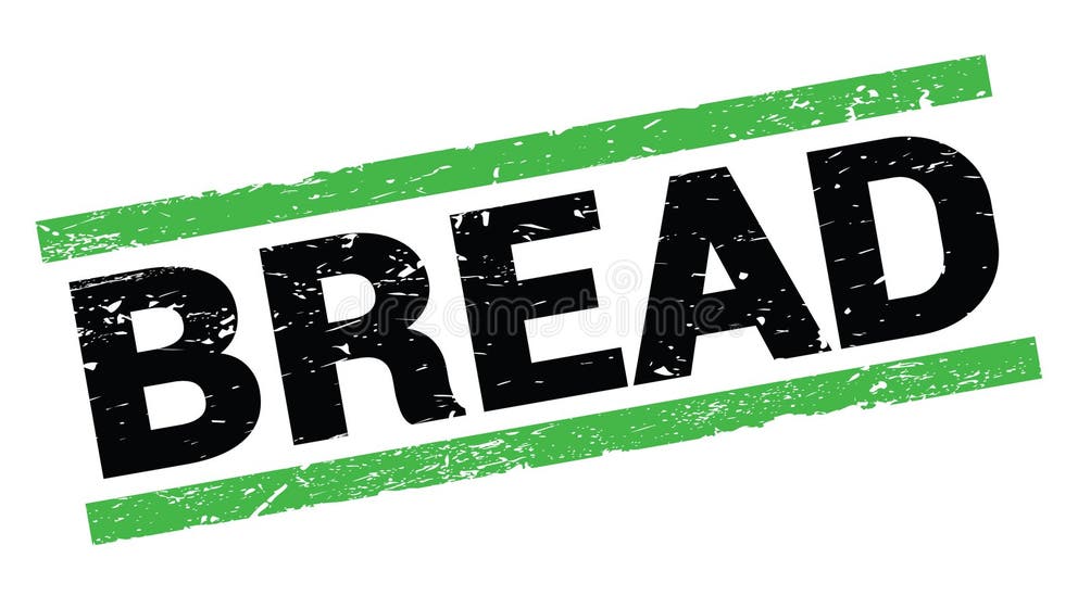 BREAD Text on Green Rectangle Stamp Sign Stock Illustration ...