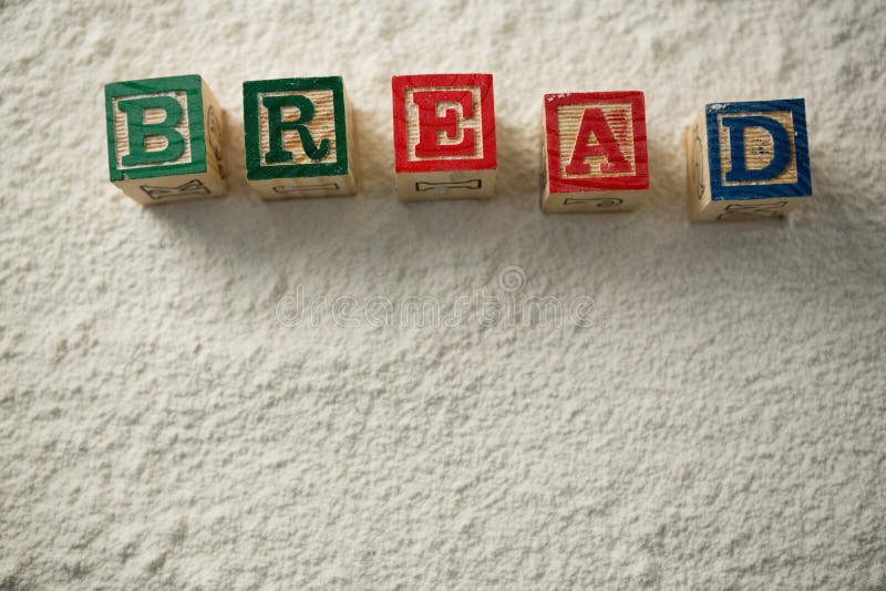 Bread Text Made Blocks Flour Stock Photos - Free & Royalty-Free Stock ...