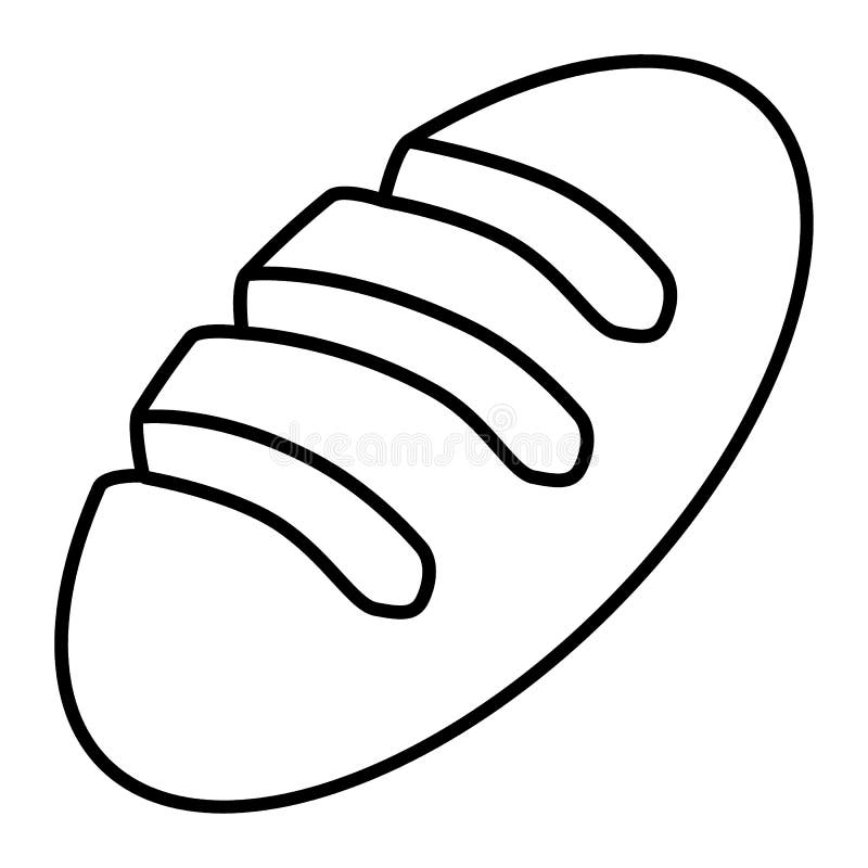 Bread Thin Line Icon. Hot Bread Loaf with Steam Illustration Isolated ...