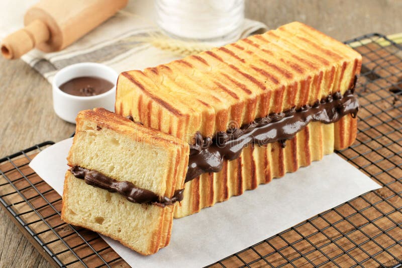 Bread Toast with Chocolate Jam Stock Image - Image of bread, cheap ...