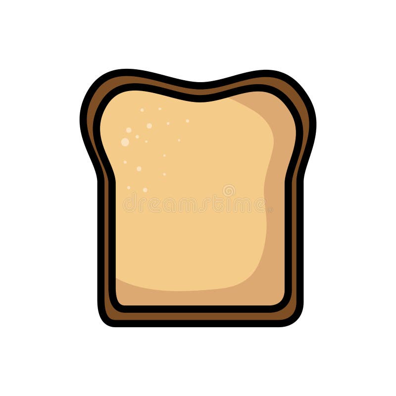 Bread toast isolated icon stock vector. Illustration of bake - 80704982