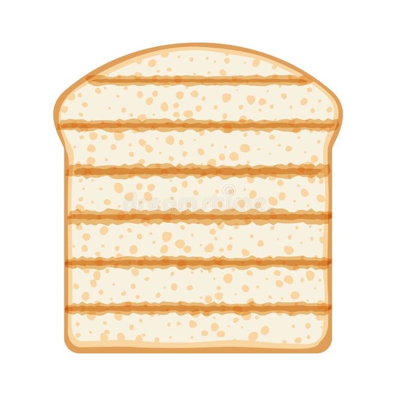 Bread Toast Isolated Vector Illustration. Toasted Slice. Stock Vector ...