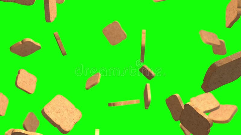 Bread Toast Loop Green Screen Animation Stock Video - Video of ...