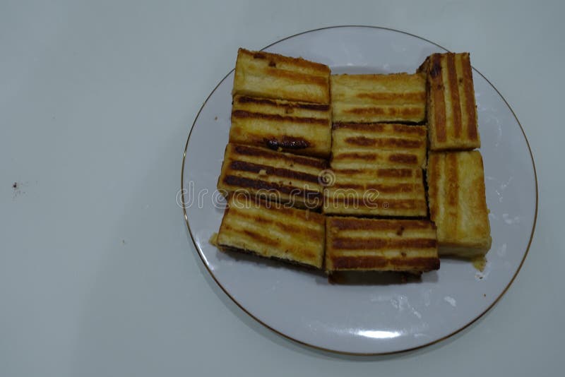 Bread toast on plate stock photo. Image of toast, bread - 111297748