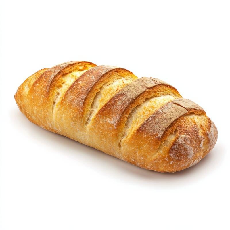 Bread Toast Side View Full Length Isolated on White Background Stock ...