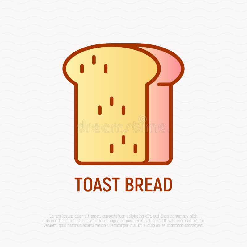 Bread Toast Thin Line Icon. Modern Vector Illustration for Bakery Logo ...