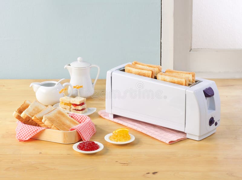 Bread Toaster in the Kitchen Stock Photo - Image of marmalade ...