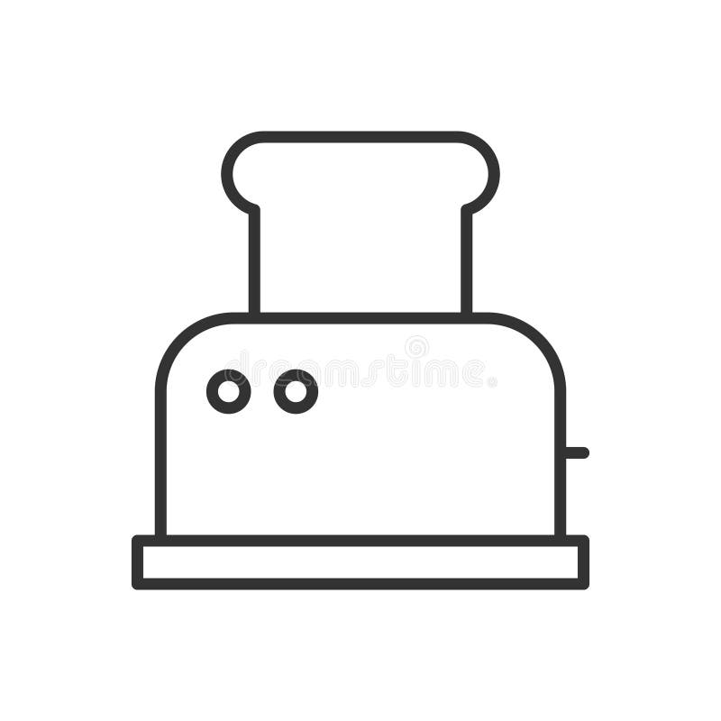 Bread Toaster Icon stock vector. Illustration of appliance - 364384226