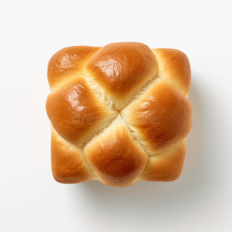 Bread Top View with White Background Isolate ,- Generative Ai ...