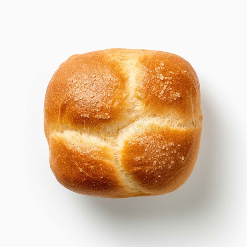 Bread Top View with White Background Isolate ,- Generative Ai ...