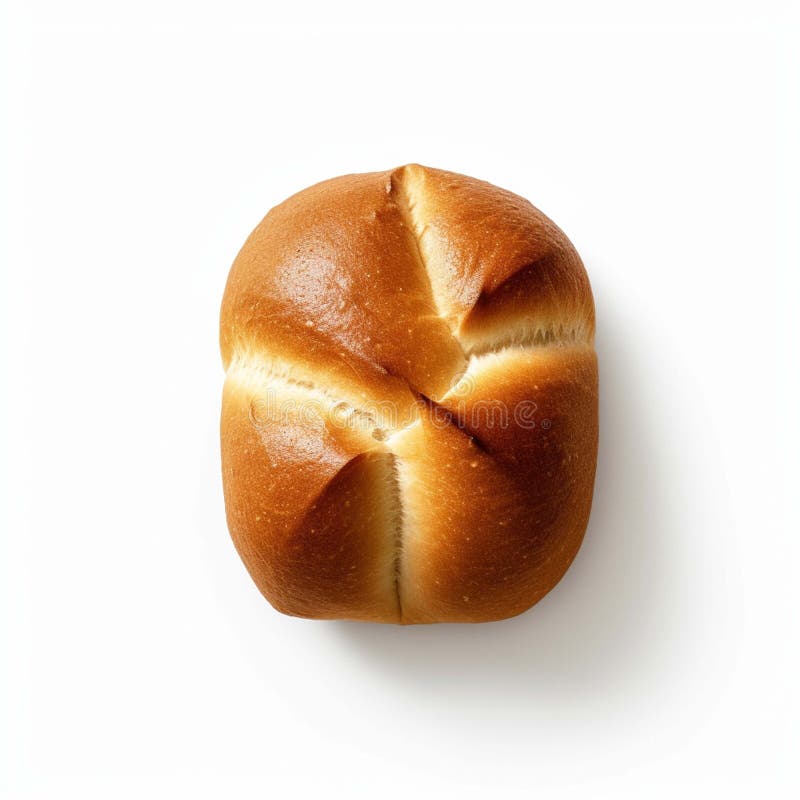 Bread Top View with White Background Isolate ,- Generative Ai ...