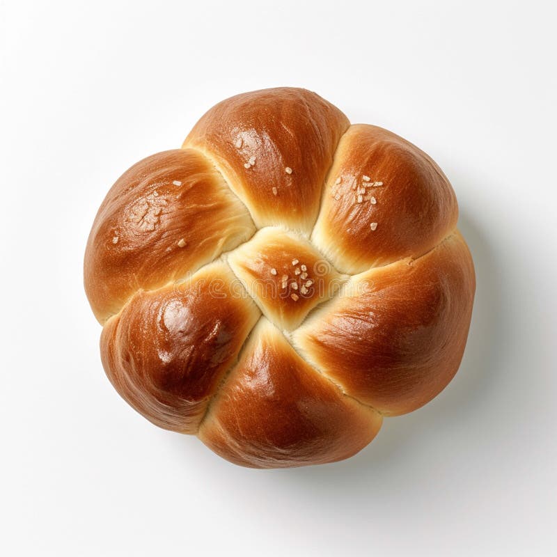 Bread Top View with White Background Isolate ,- Generative Ai ...