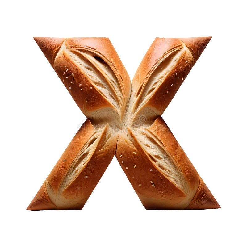 Bread Typography Text Design Lowercase Alphabet X Stock Photo ...