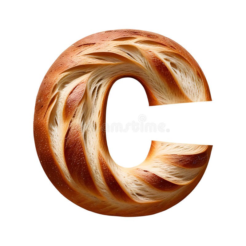 Bread Typography Text Design Lowercase Alphabet C Stock Photo ...