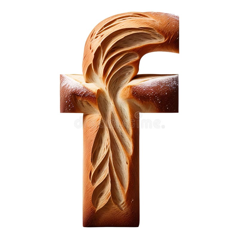 Bread Typography Text Design Lowercase Alphabet F Stock Photo ...