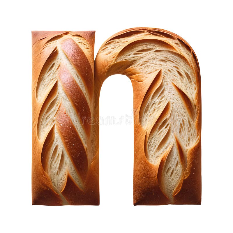 Bread Typography Text Design Lowercase Alphabet N Stock Photo ...