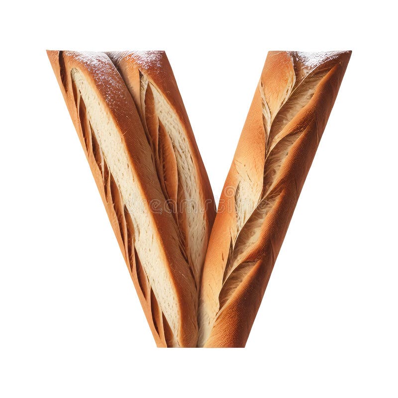 Bread Typography Text Design Lowercase Alphabet V Stock Photo ...