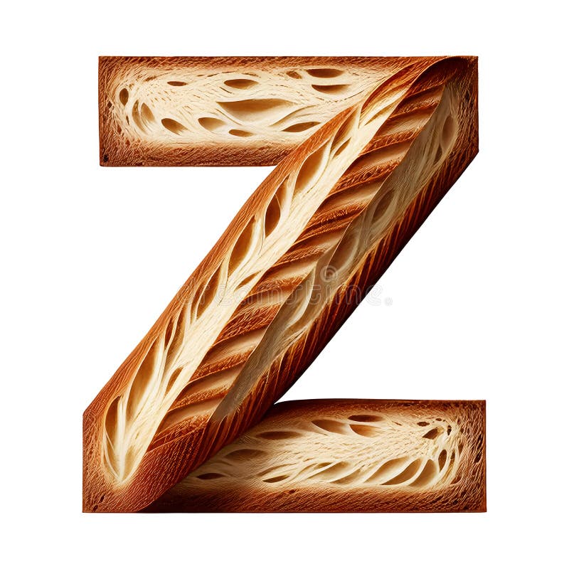 Bread Typography Text Design Lowercase Alphabet Z Stock Image ...