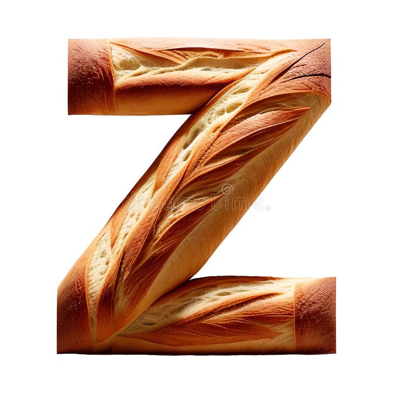 Bread Typography Text Design Lowercase Alphabet Z Stock Image - Image ...