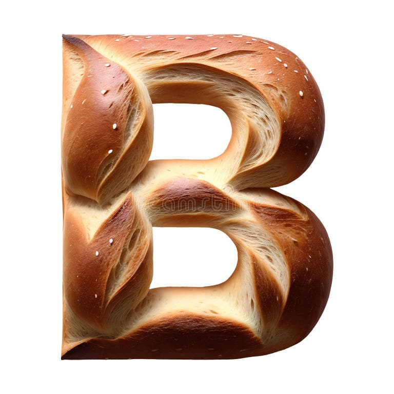 Bread Typography Text Design Uppercase Alphabet B Stock Photo - Image ...