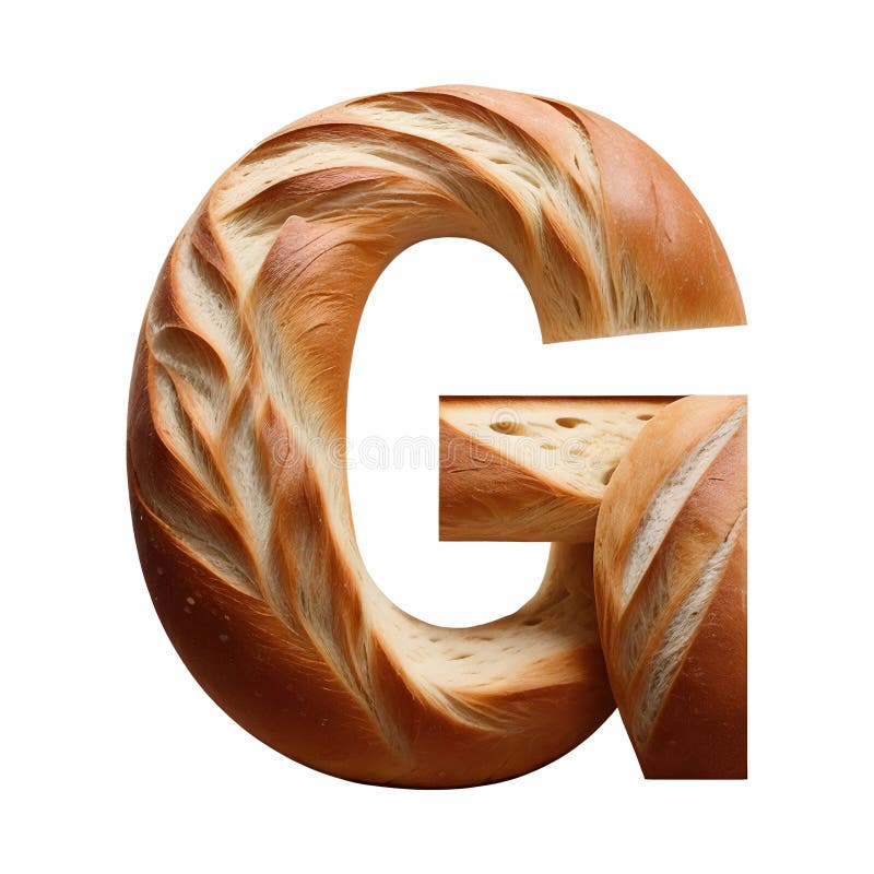 Bread Typography Text Design Uppercase Alphabet G Stock Image ...