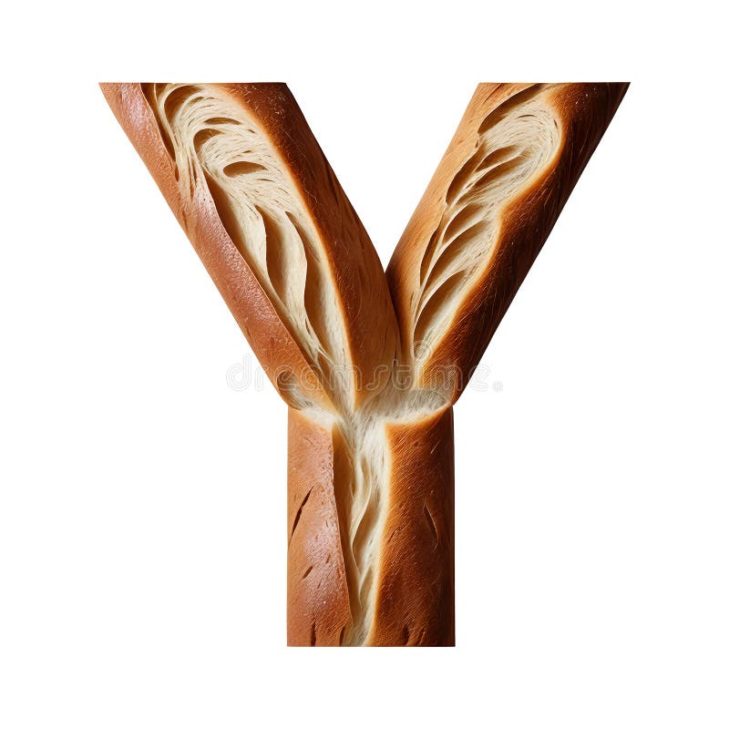 Bread Typography Text Design Uppercase Alphabet Y Stock Image ...