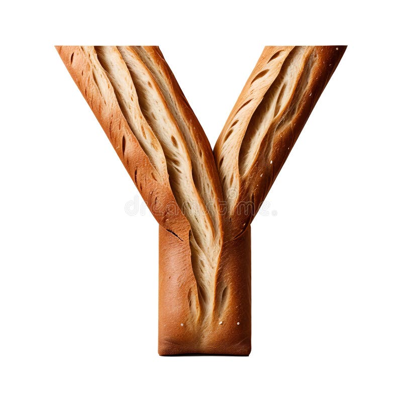 Bread Typography Text Design Uppercase Alphabet Y Stock Image ...