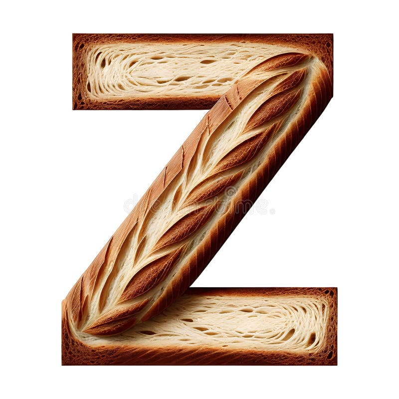 Bread Typography Text Design Uppercase Alphabet Z Stock Image ...