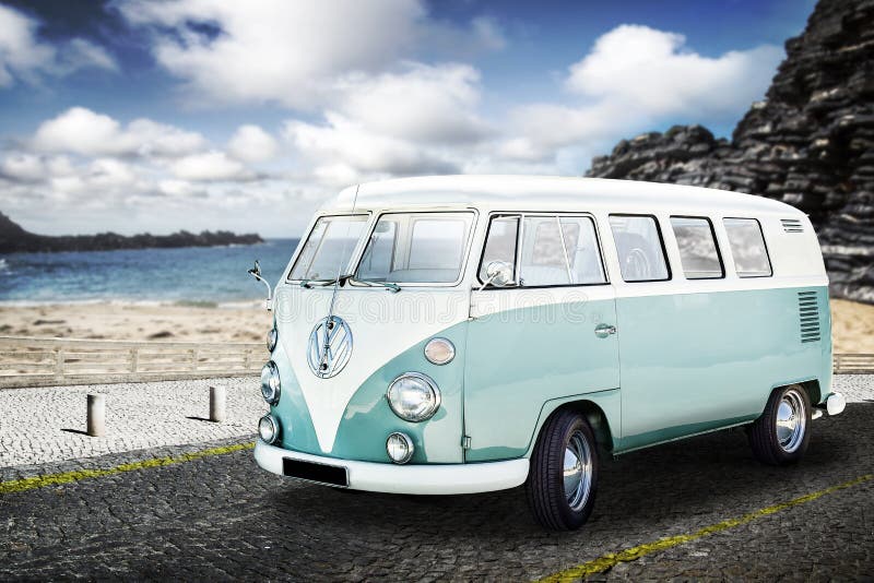 Bread van volkswagen form editorial photo. Image of beach - 56480281