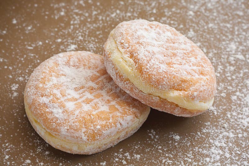 Bread, Vanilla Filling , Filled Cream Puff Stock Image - Image of ...