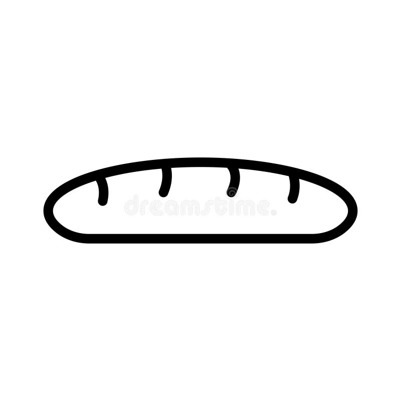 Bread Thin Line Vector Icon Stock Illustration - Illustration of mobile ...