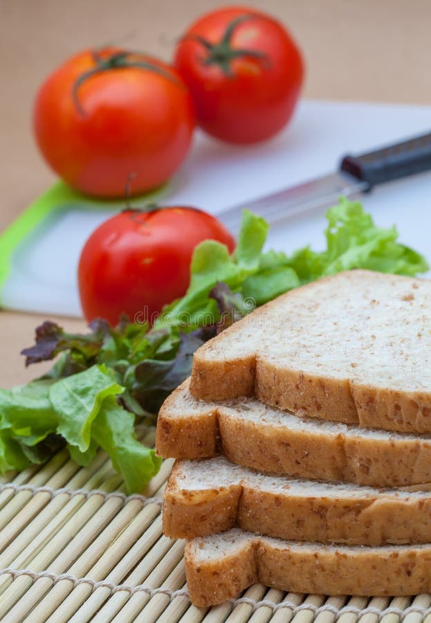 Bread and vegetable stock photo. Image of brown, toast - 33512428