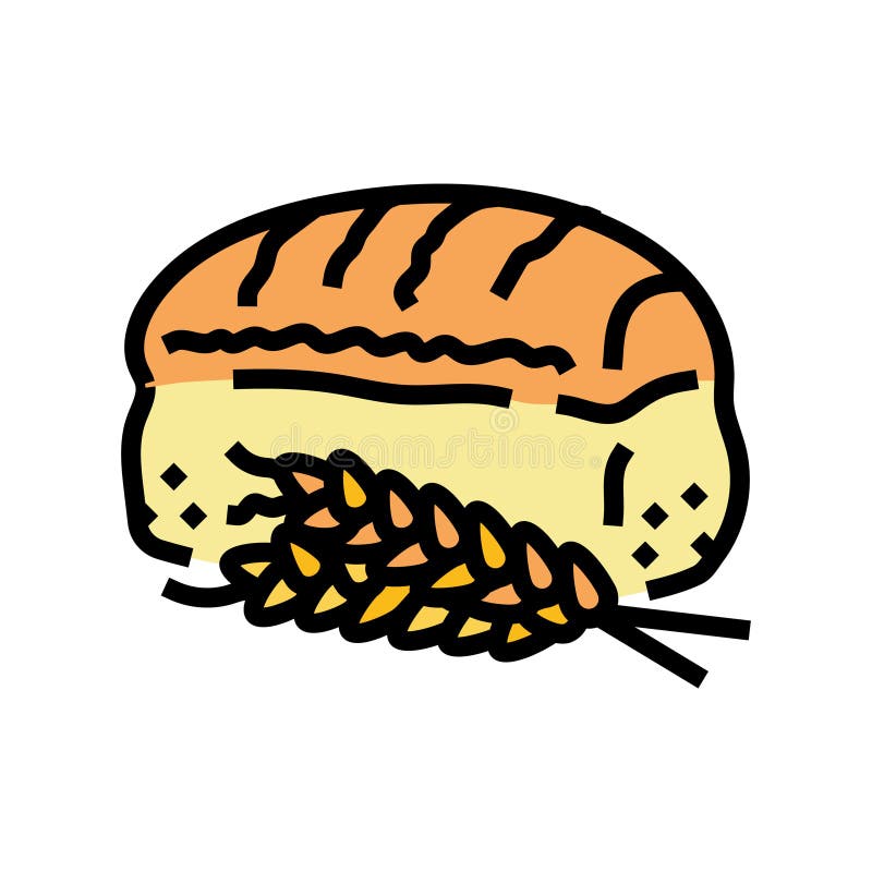 Bread Wheat Ears Color Icon Vector Illustration Stock Vector ...