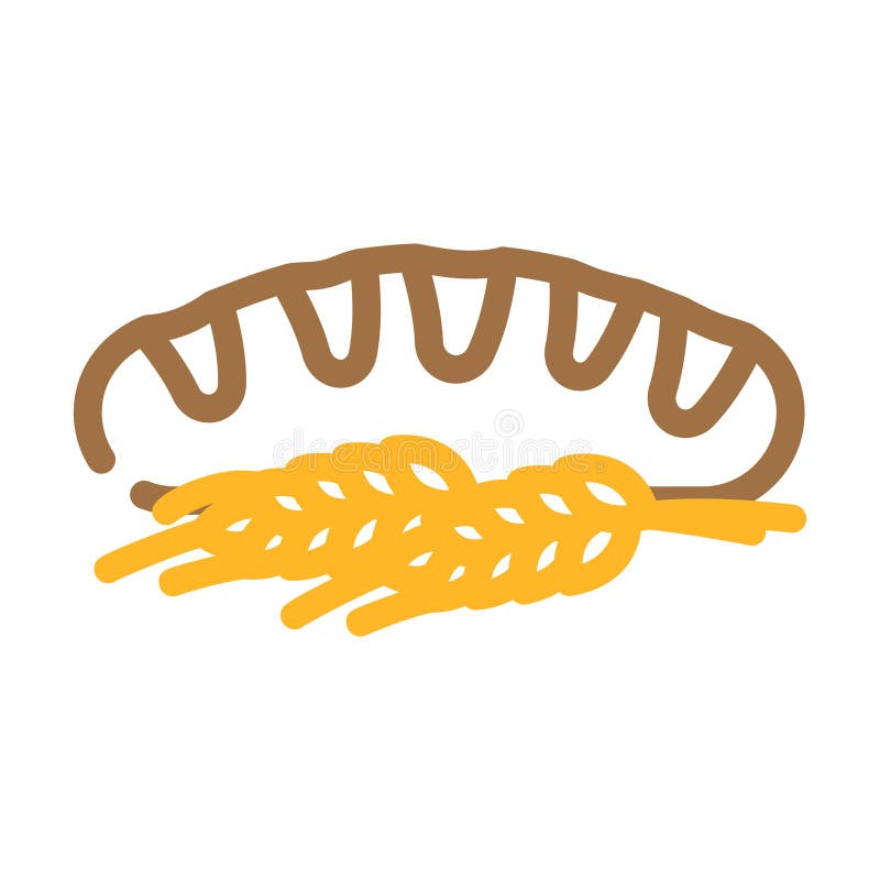 Bread Wheat Ears Color Icon Vector Illustration Stock Vector ...