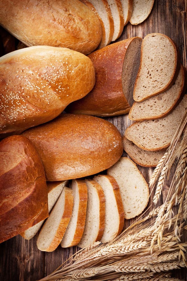 Bread and Wheat. Food Background. Stock Image - Image of home ...