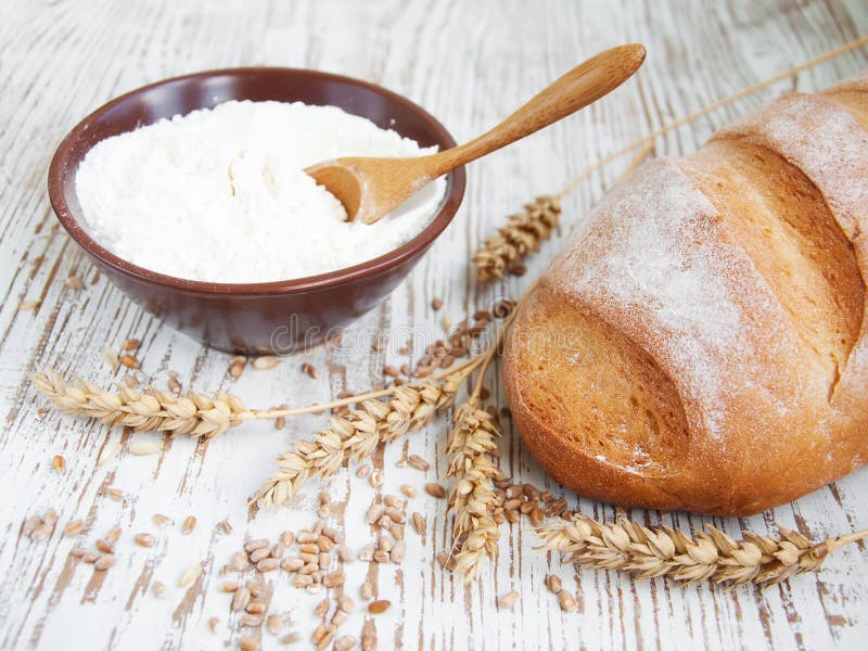 Bread and wheat stock image. Image of freshness, harvest - 35140961