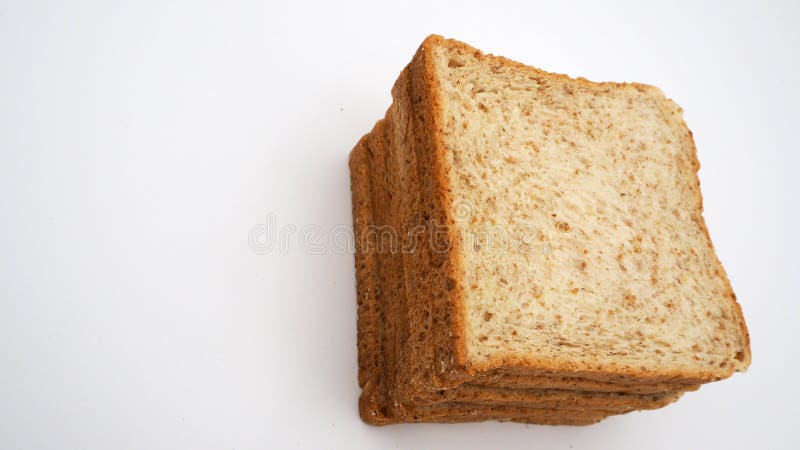 Bread on White Background Top Angle View Stock Image - Image of ...