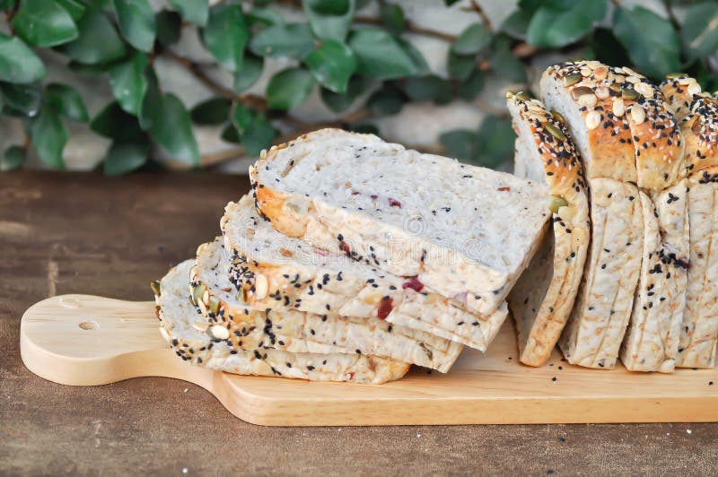 Bread , Whole Wheat Bread or Loaf of Bread or Cut Bread Stock Photo ...