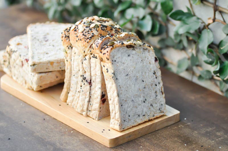 Bread , Whole Wheat Bread or Loaf of Bread or Cut Bread Stock Image ...