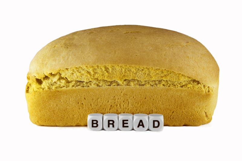 Word Bread Written In Flour Bread And Butter Stock Photo - Image of ...