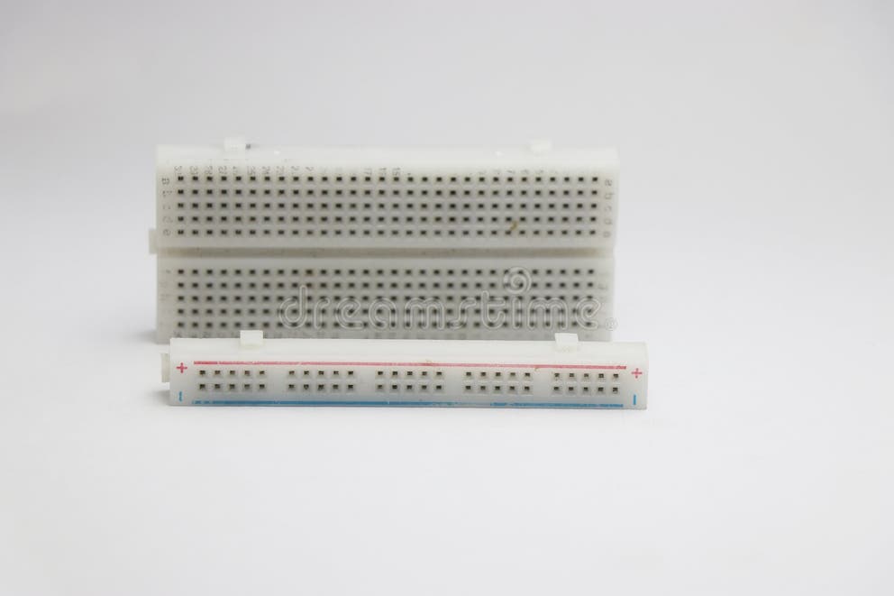 Breadboard with Its Power Rails Separated from the Main Part Isolated ...