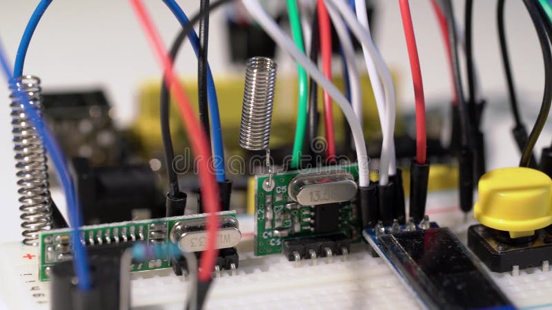 Breadboard Prototyping with Microcontroller Arduino Components and Wire ...