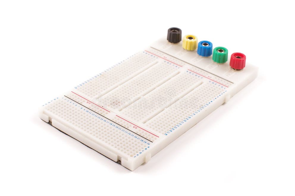 Empty Breadboard for Electronics Prototyping on the Whi Stock Image ... Empty Breadboard for Electronics Prototyping on the Whi Stock Image ...