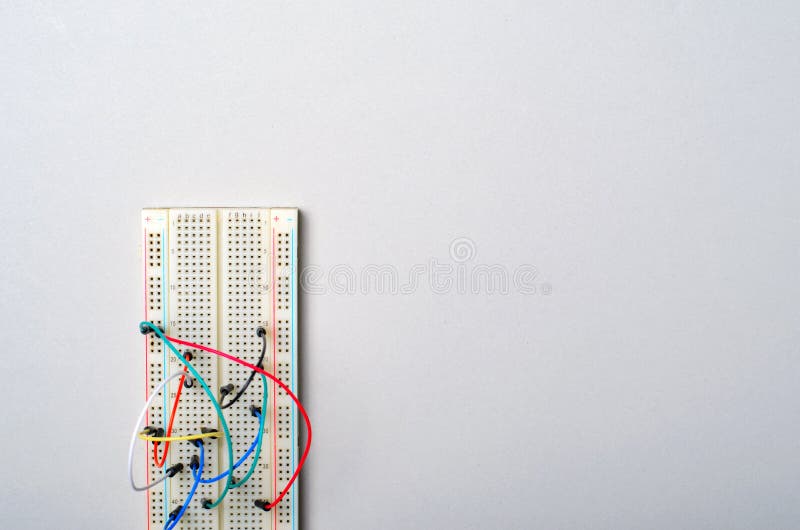 Breadboard and Wires for Electronic DIY Projects Stock Image - Image of ...