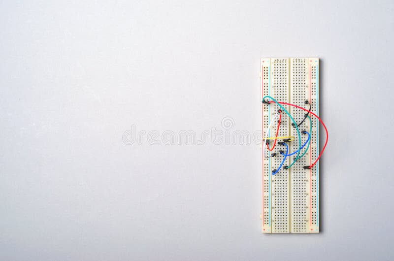 Breadboard and Wires for Electronic DIY Projects Stock Photo - Image of ...