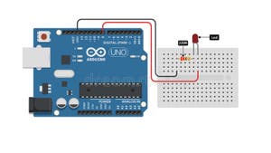 Arduino Uno Basic Examples Blink Circuit Breadbord Circuit Setup Sequential Flashing Led 