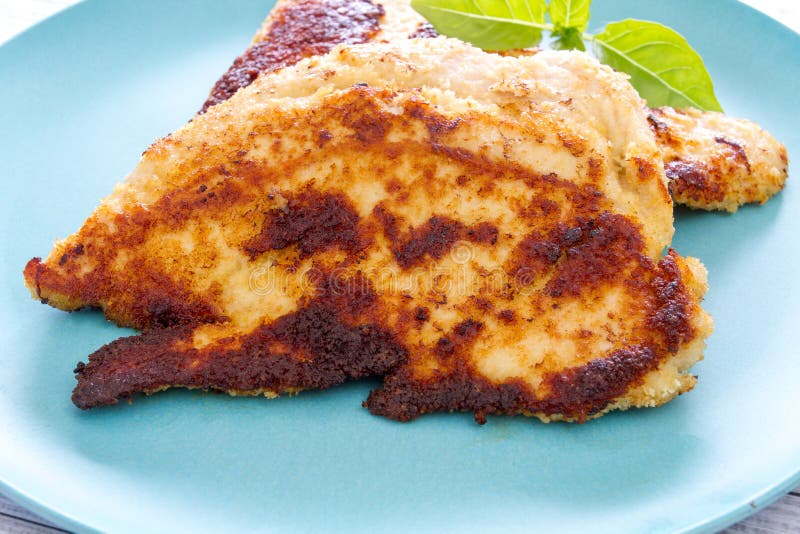 Breaded chicken cutlet stock photo. Image of food, meat - 161289592