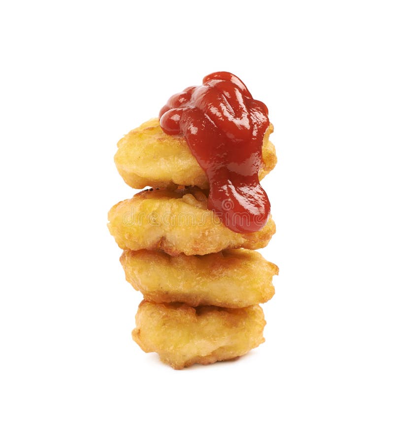 Breaded Chicken Nugget Composition Isolated Stock Image - Image of ...