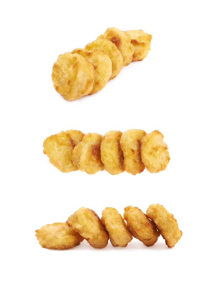 Breaded Chicken Nugget Composition Isolated Stock Image - Image of ...