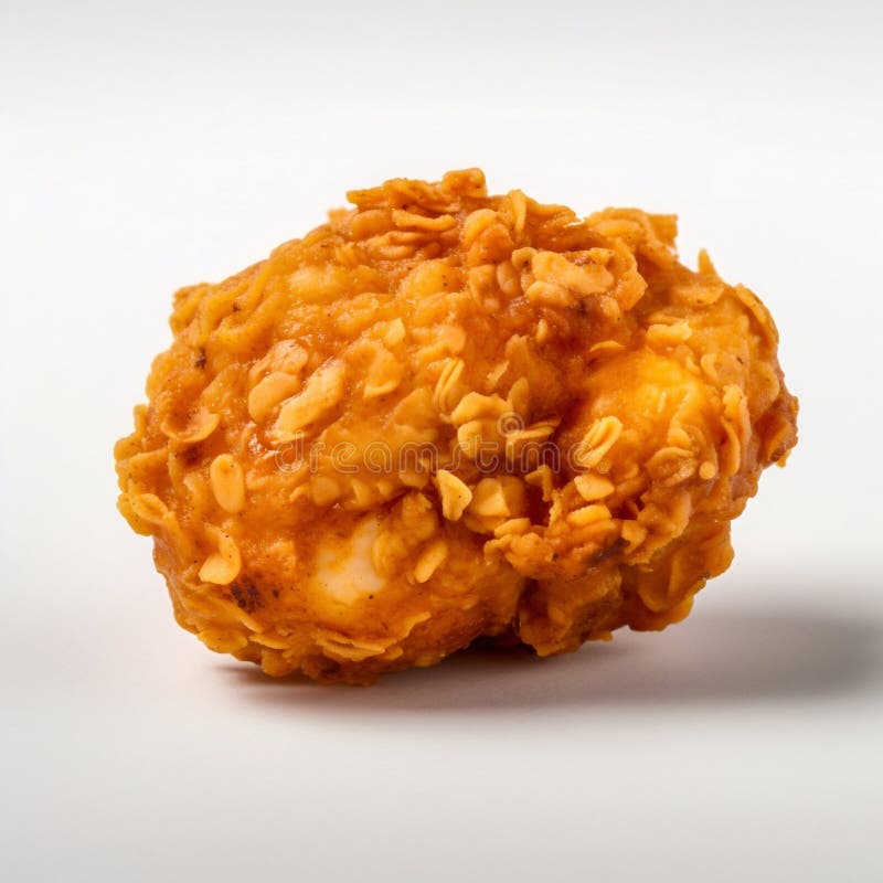 Breaded Chicken Pieces on White Background. Generative Ai Stock ...